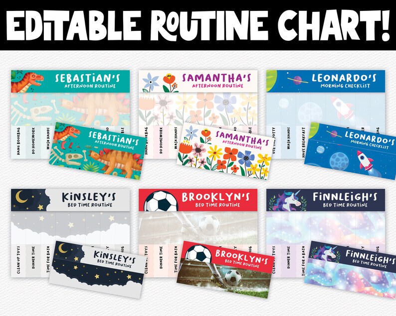 Daily Routine for Kids Chore Chart for Kids Printable - Etsy