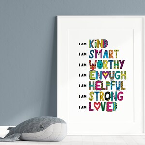 Printable Motivational Poster, Positive Affirmations, Kids Prints, Kids ...
