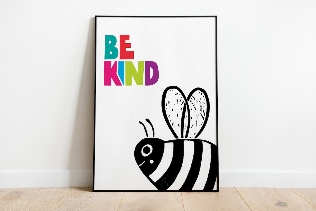 Positive Affirmation Print, Be Kind Poster, Kids Poster, Motivational ...