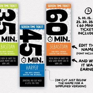 Screen Time Chart Bundle Screen Time Chore Chart Editable Chart for ...