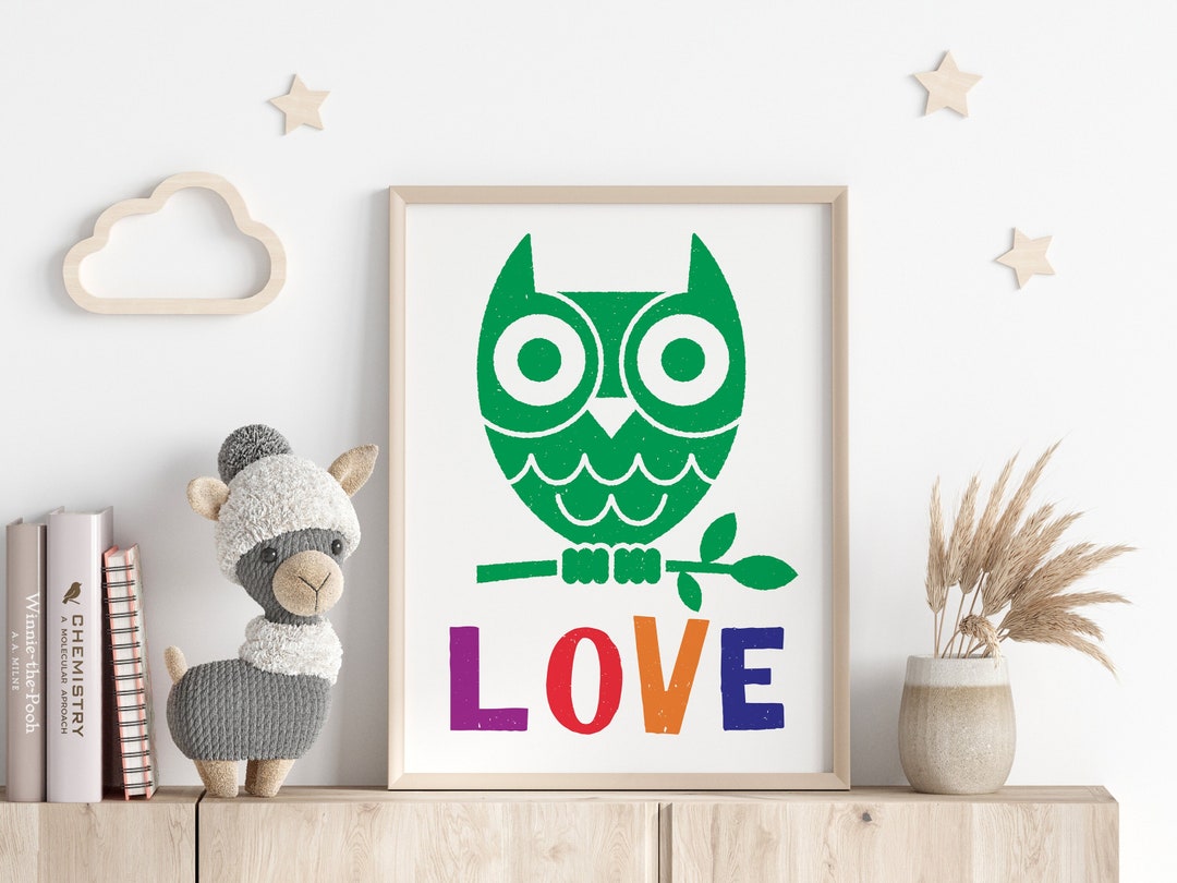 Printable Love Poster Owl Print for Kids Inspirational Print for Kids ...