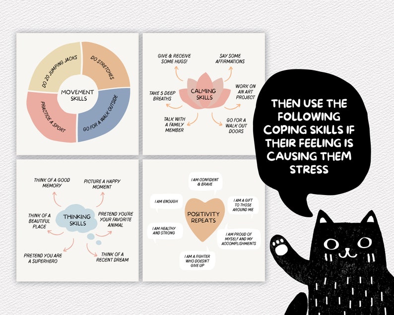 Feelings Chart for Kids Coping Skills Feelings Journal for Kids ...