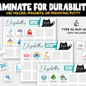 Daily Routine for Kids Toddler Routine Chart Editable Visual Schedule ...