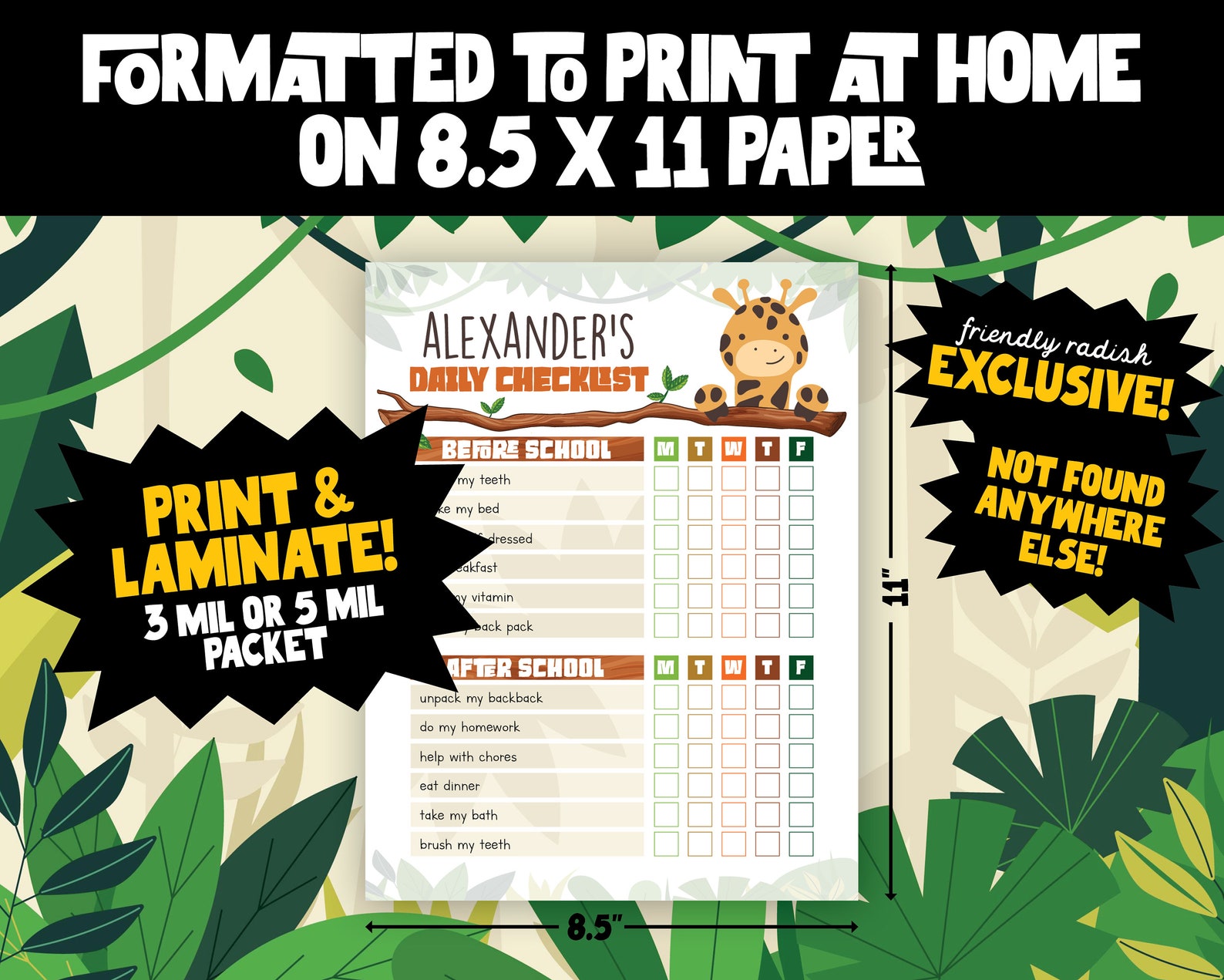 Editable Chart for Kids, Printable to Do List, to Do List for Kids ...