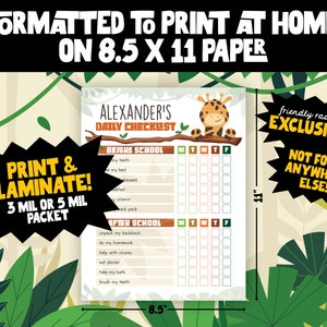 Editable Chart for Kids, Printable to Do List, to Do List for Kids ...