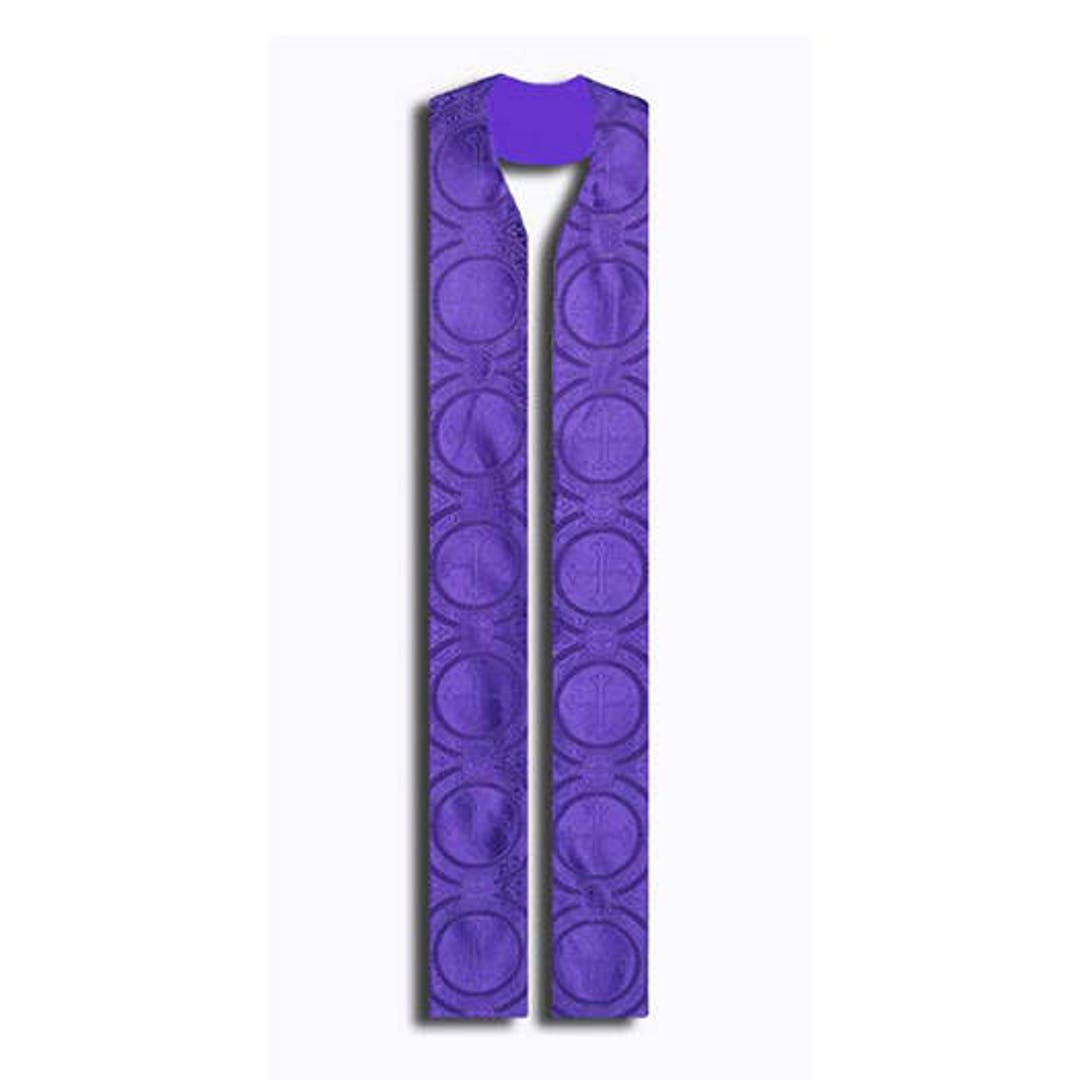 Clergy Stole, Personalized, Purple Clergy Stole, Advent Clergy Stole ...