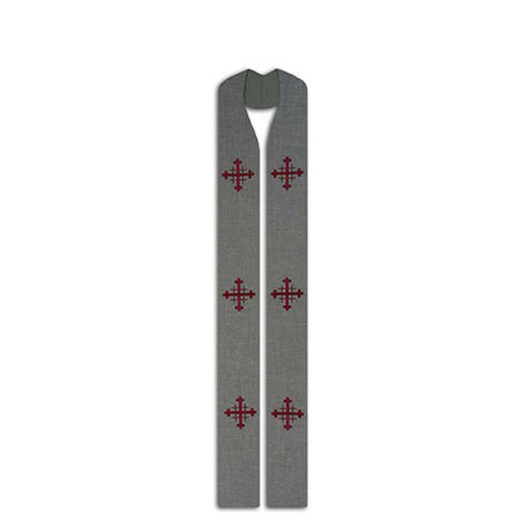 Clergy Stole, Personalized, Jerusalem Cross Clergy Stole, Lent Clergy ...