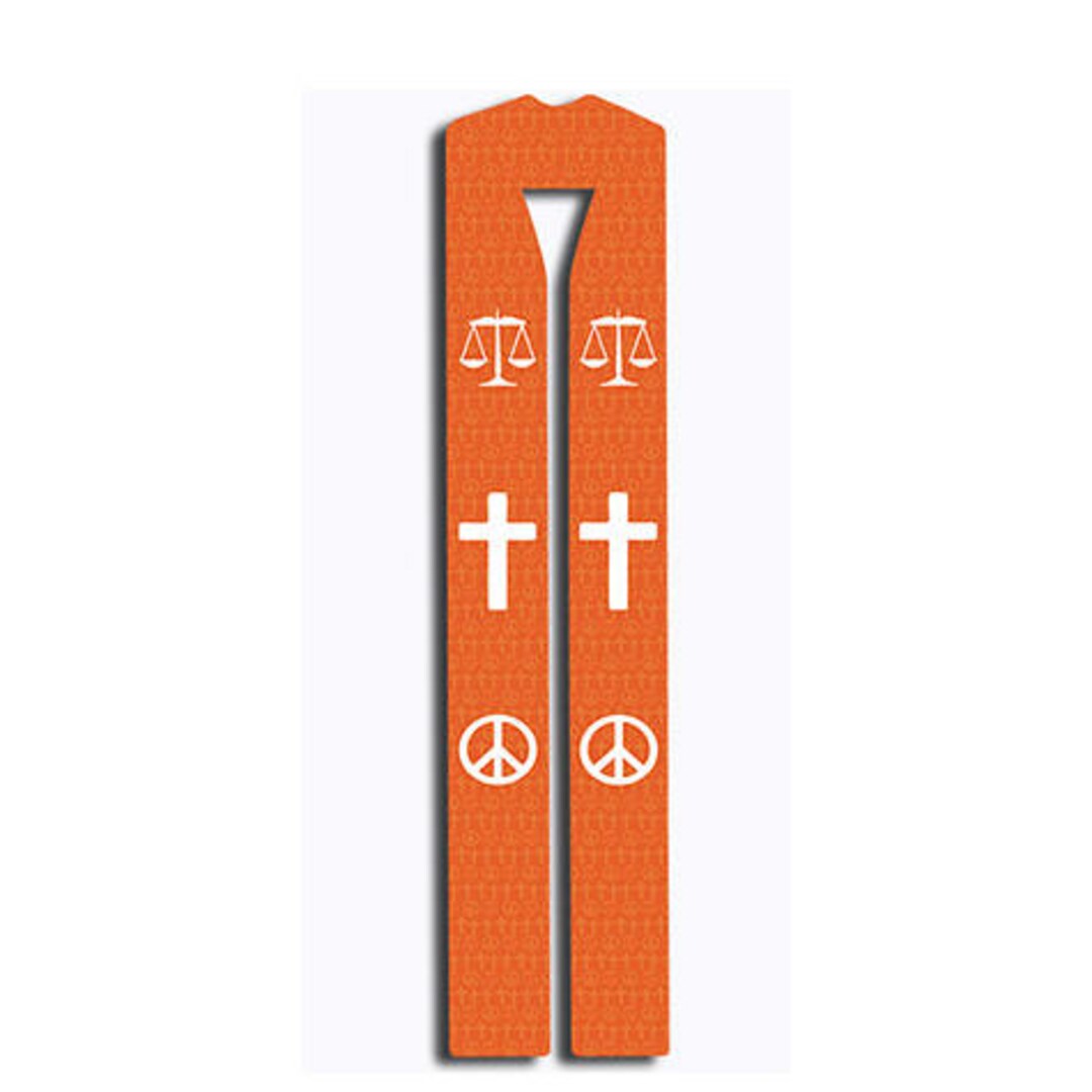 Clergy Stole, Orange Clergy Stole, Wear Orange Clergy Stole, Anti Gun ...