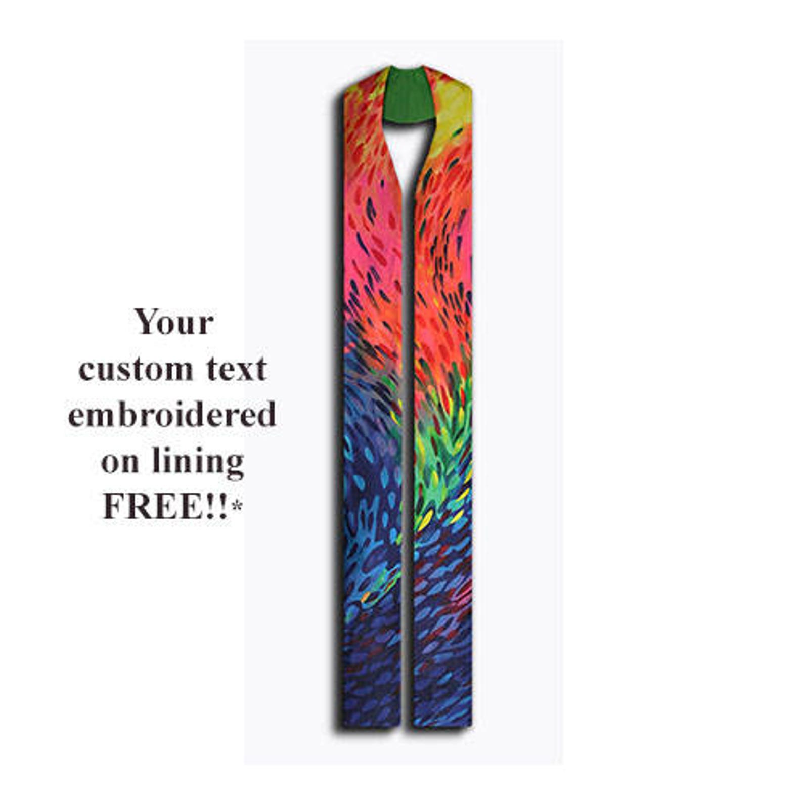 Clergy Stole, Rainbow Clergy Stole, Radiance Clergy Stole, Multi-color ...