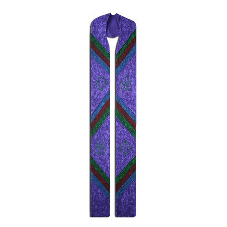 Clergy Stole, Purple Clergy Stole, Majestic Clergy Stole, Personalized ...