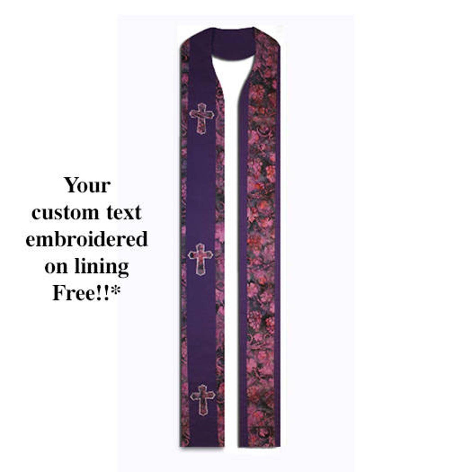 Clergy Stole Purple Vineyard Clergy Stole Purple Clergy - Etsy