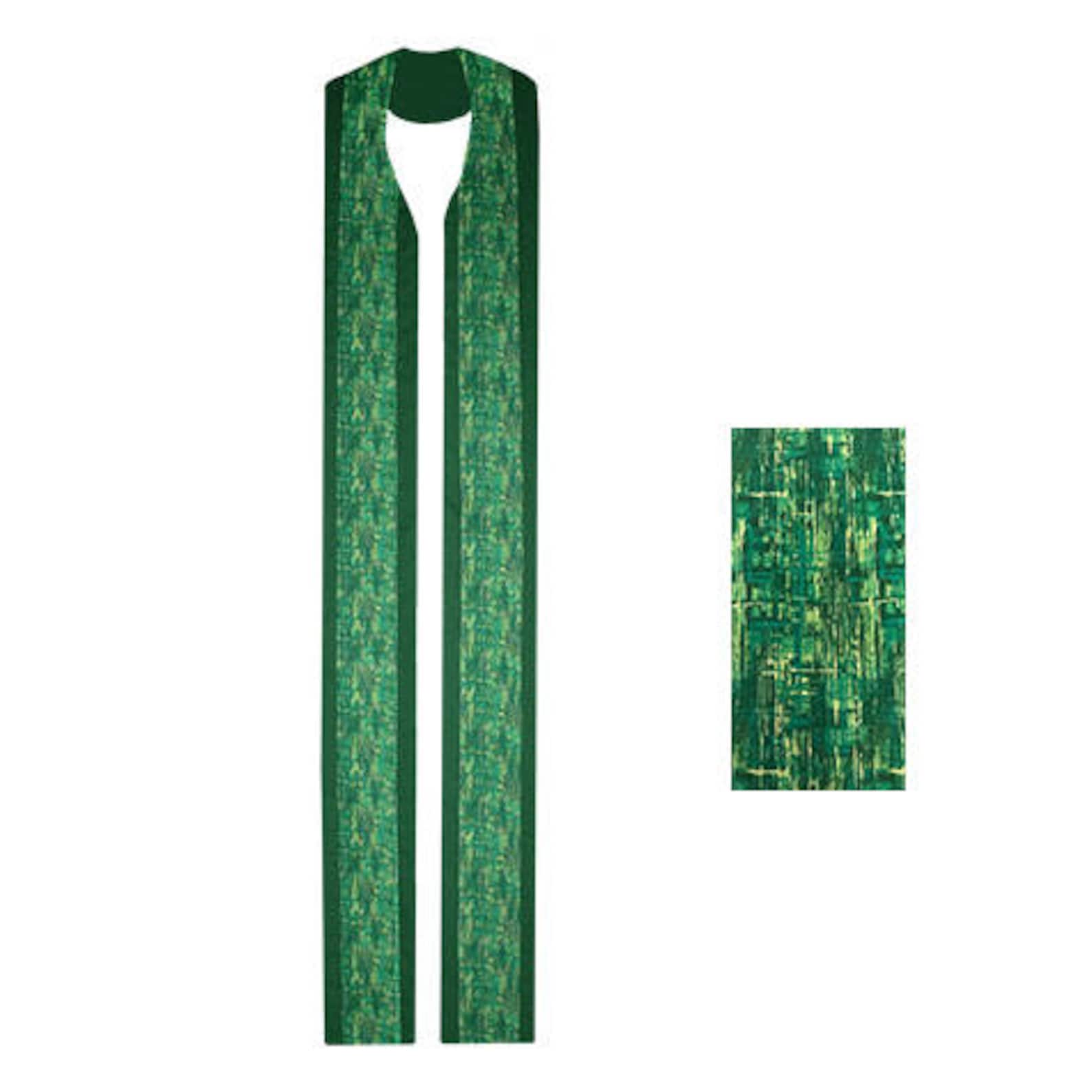 Clergy Stole, Green Clergy Stole, Bethany Garden Clergy Stole, Ordinary ...