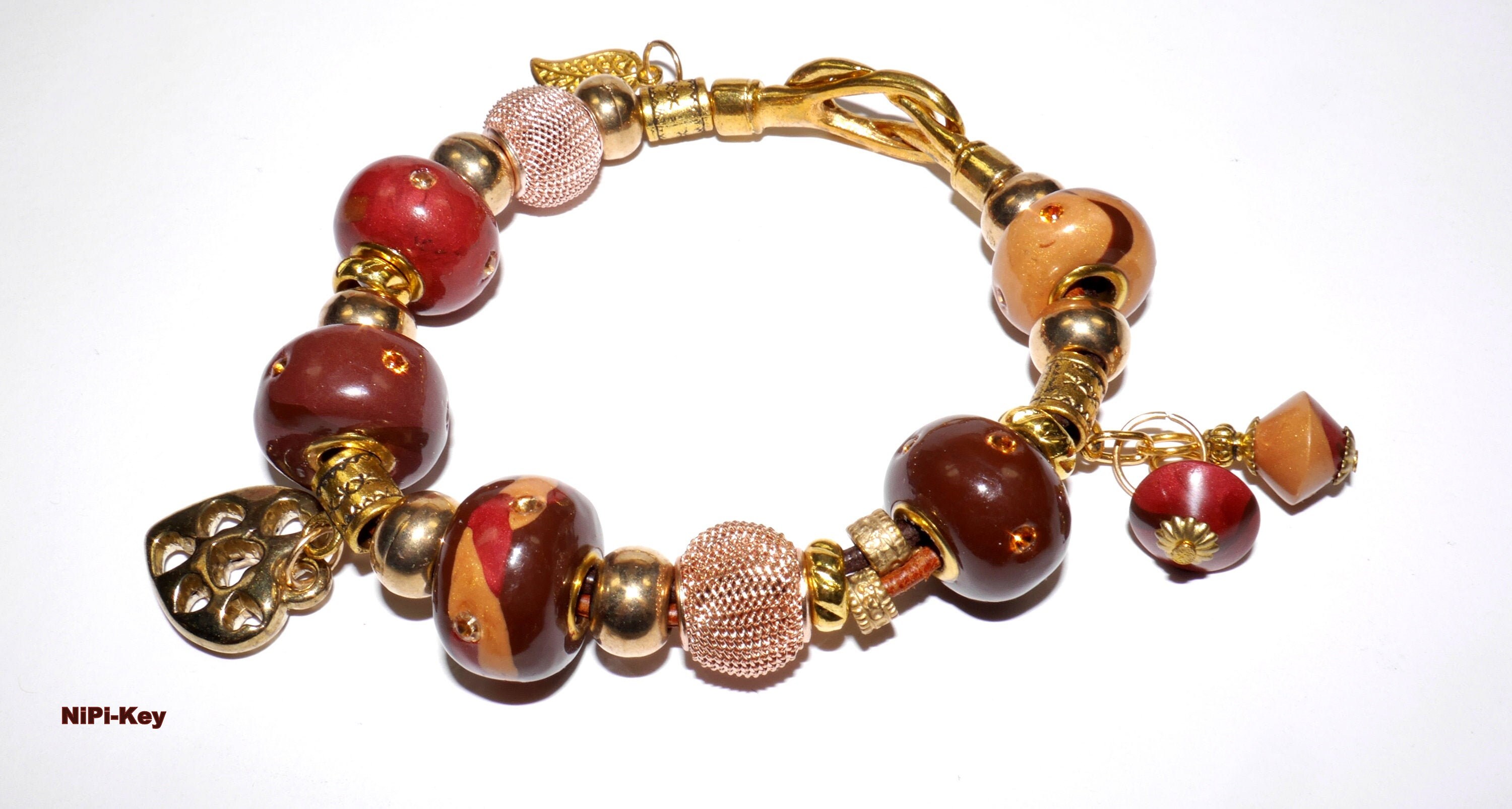 Pulsera brillante pulsera modular pequeñas piedras Swarovski de oro ...