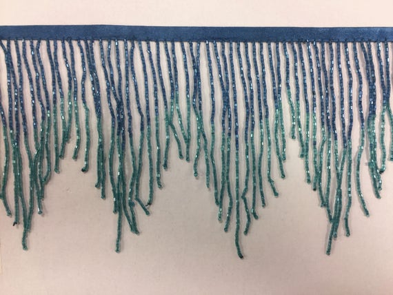 Teal Ombre Chevron