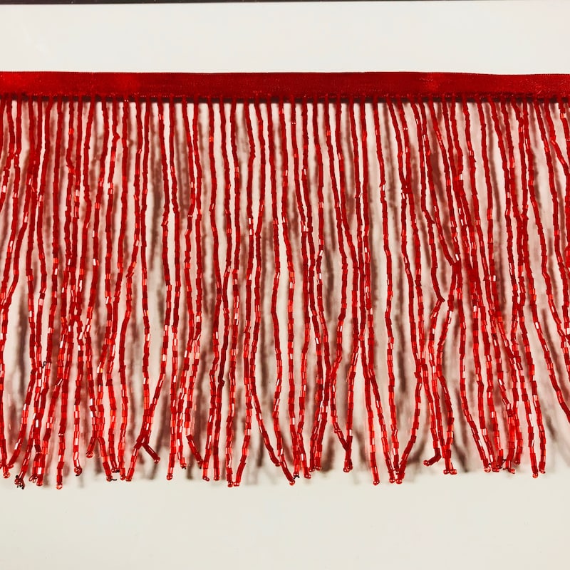 Red Beaded Fringe 6 - Etsy