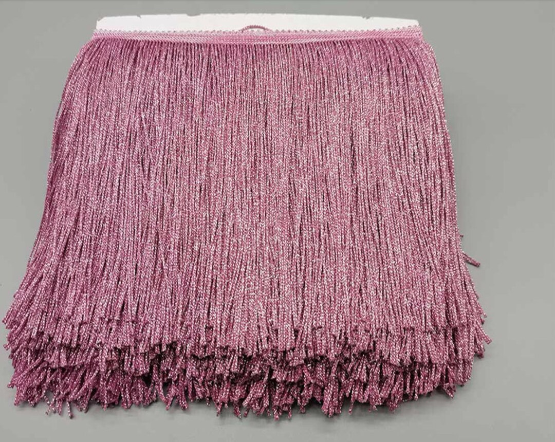 By the Yard-6" METALLIC PINK Chainette Fabric Fringe Lampshade Lamp ...