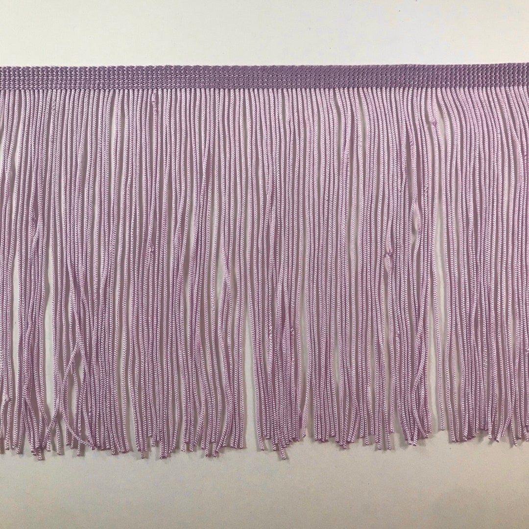 By the Yard-6" Lilac Light Purple CHAINETTE Fabric Fringe Lampshade ...