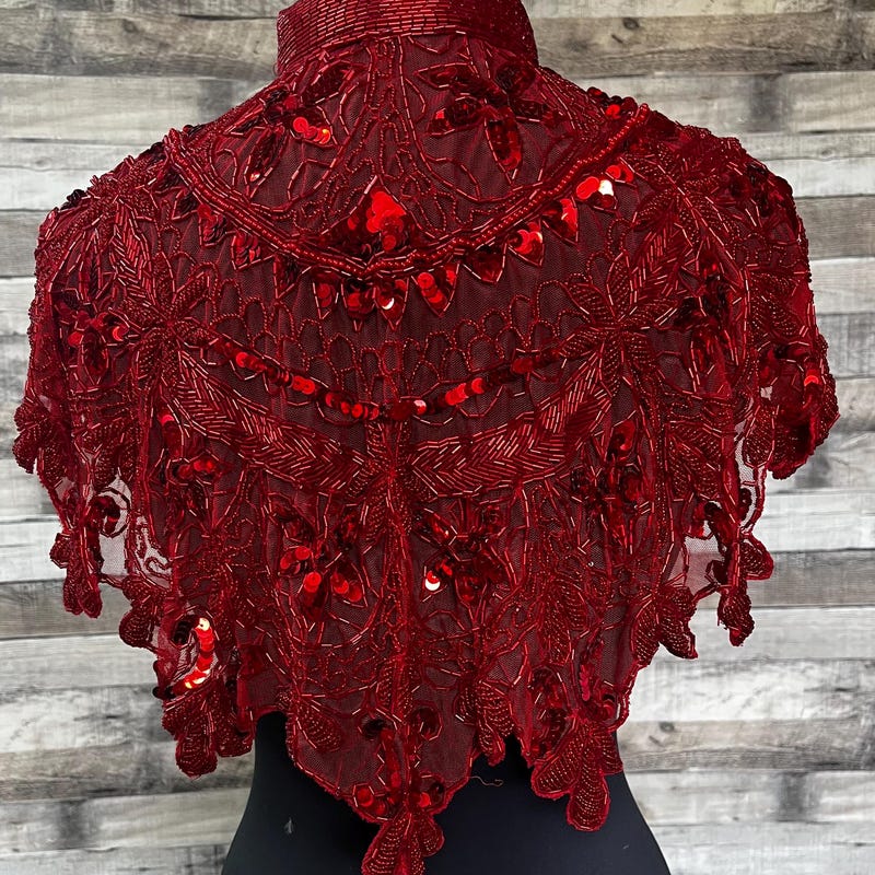 Red Shrug Sequin - Etsy