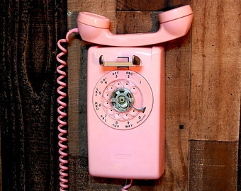 Pink rotary phone | Etsy