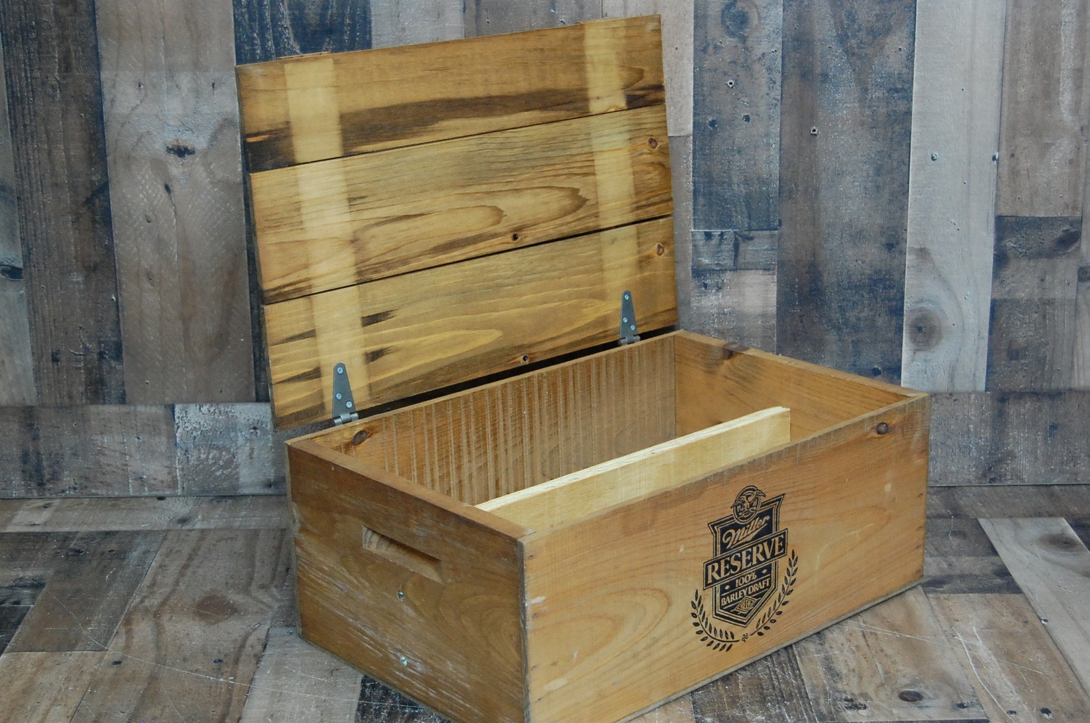 Vintage Miller Reserve Beer Crate vintage wooden storage | Etsy