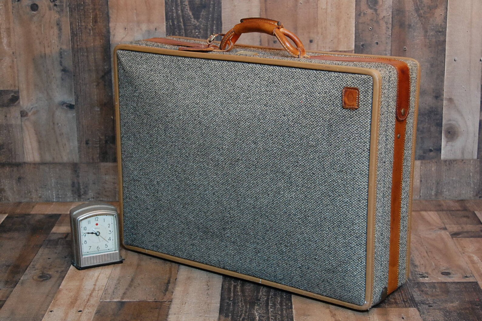 Vintage Hartmann Tweed and Leather Luggage Suitcase Vintage | Etsy