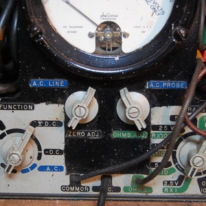 Vintage Test Meter, Volt Meter, Ohm Meter, AC DC Meter, 1950's Test ...