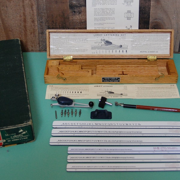 Vintage Leroy Lettering - Etsy