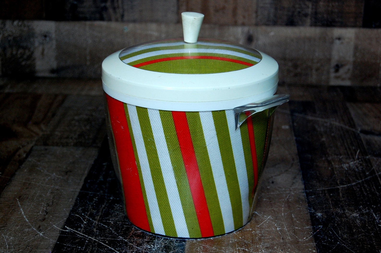 Vintage Ice Bucket, 1960's Vintage Ice Bucket, Vintage Colors, Green ...