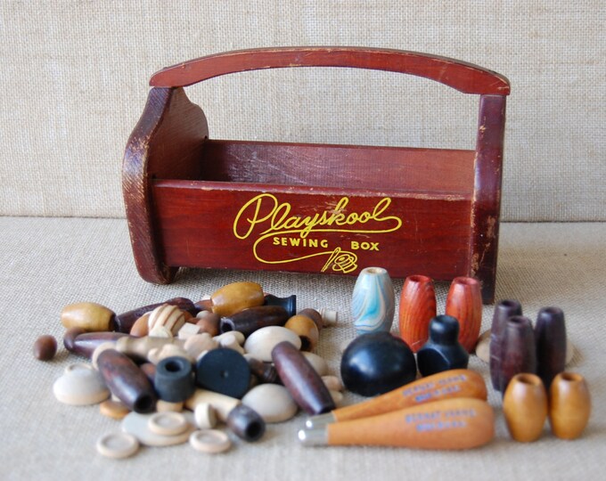 Vintage Playskool Sewing Box, Knitting Box, Crafting Box, Art Supply ...
