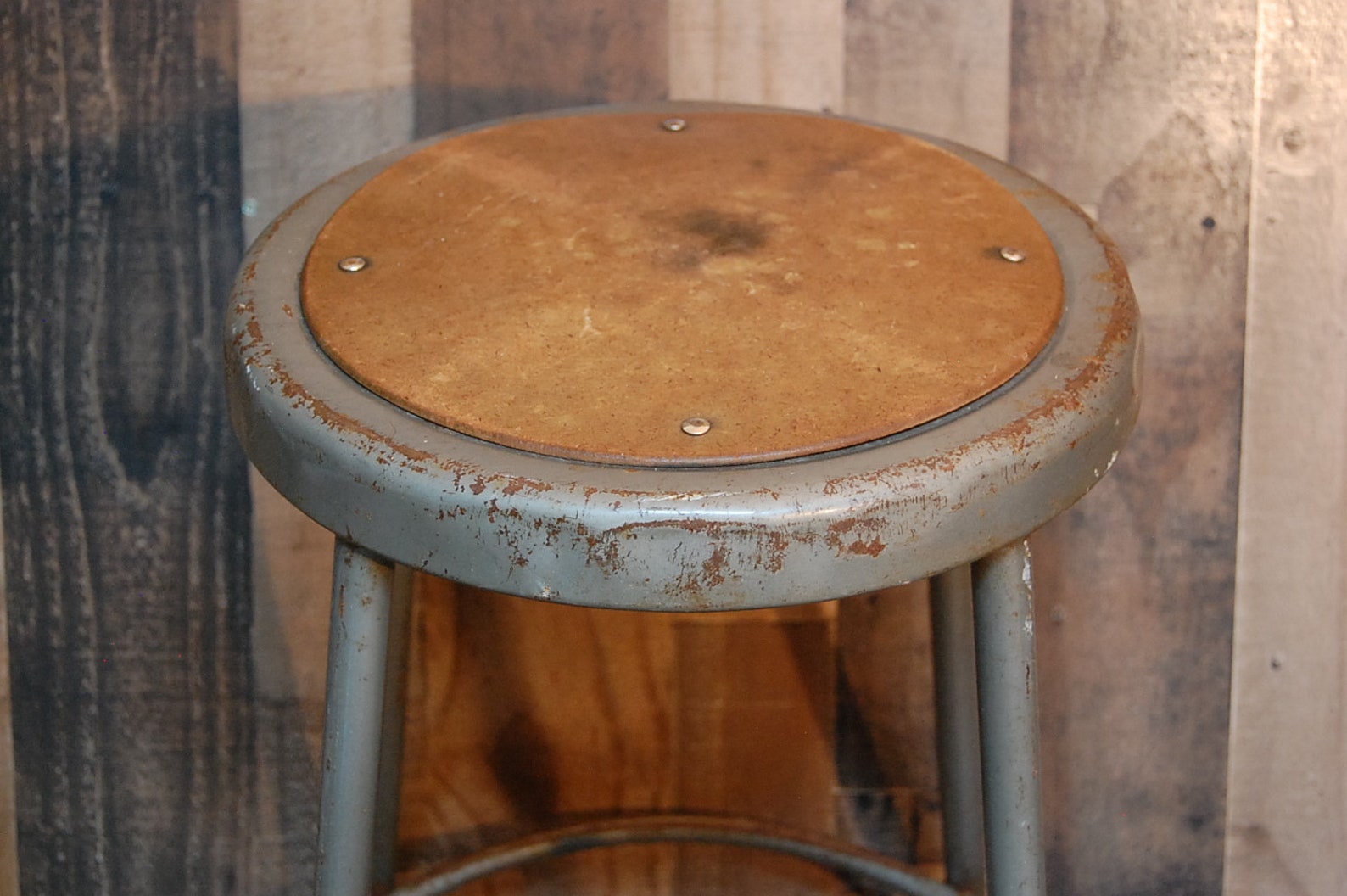 Vintage Industrial Metal Stool, Shop Stool, Drafting Stool, Art Studio ...
