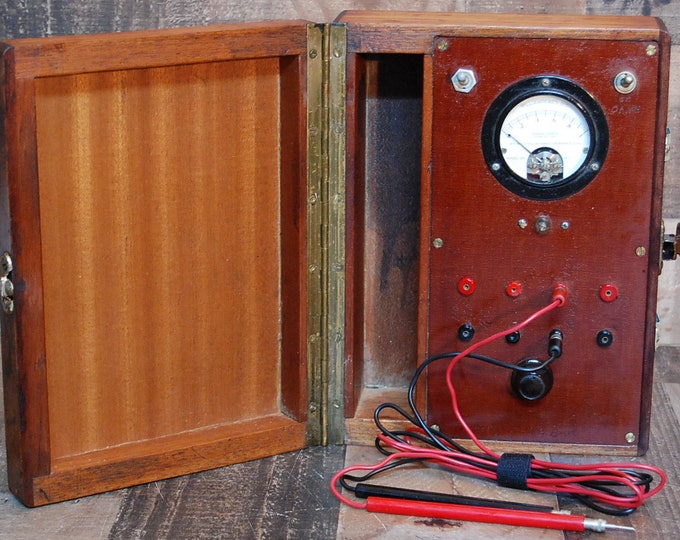 Vintage Volt Meter Ohm Meter, Vintage Wood Case Volt Meter in Original ...