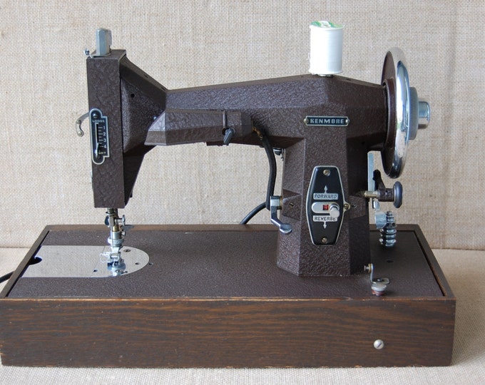 Vintage Industrial Kenmore Rotary Sewing Machine, Machine Age Sewing ...