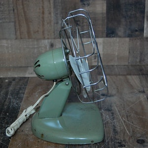 Vintage Superior Desk Fan, Vintage Green Color, Works Well, Great ...