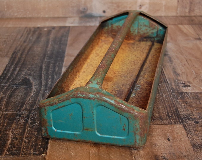 Vintage Green Tool Tote Tray, Original 1950's Tool Carrier, Original ...