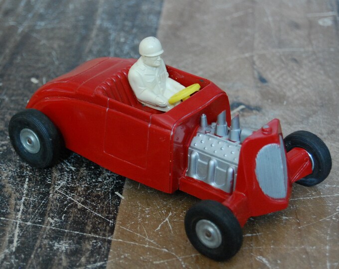 Vintage Saunders Hot Rod Car Friction Toy, Red 1950's Toy Car, 7l X 4w ...