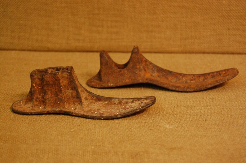 Vintage Pair Shoe Cobbler Iron Shoe Forms Metal Shoe Forms - Etsy