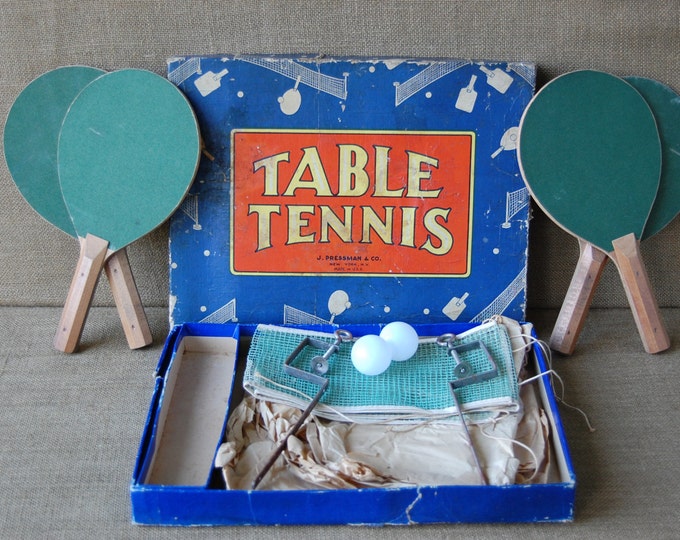 Vintage Table Tennis Game, Ping Pong Game, Mini Lawn Tennis, Vintage ...