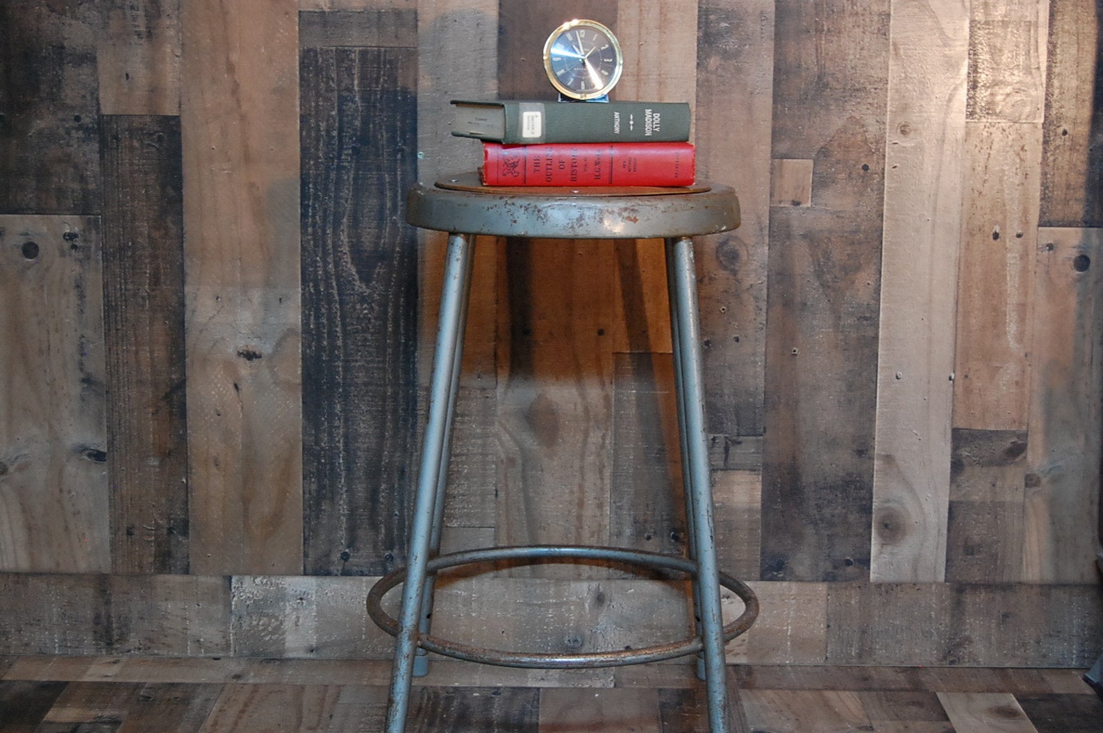 Vintage Industrial Metal Stool, Shop Stool, Drafting Stool, Art Studio ...