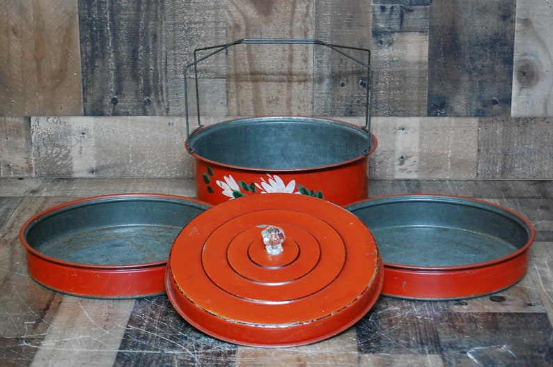 Vintage Food Container 1940's Metal Food Container 3 - Etsy