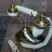 Vintage Princess Rotary Phone, Vintage Table Phone, Vintage Gold Base ...