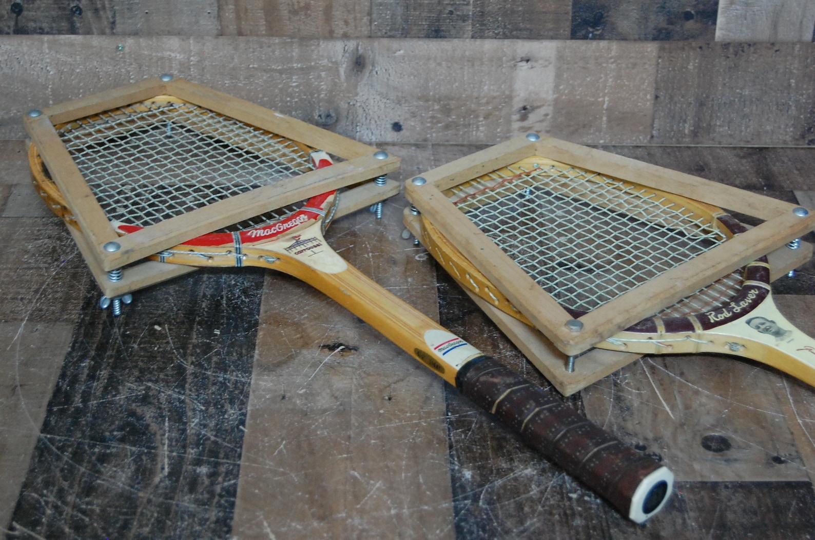 Vintage Pair of Wood Tennis Rackets Wilson Rod Laver - Etsy