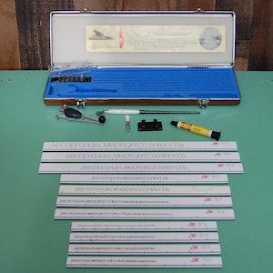 Vintage Lutz Drafting Lettering Set Drafting Tools Complete - Etsy