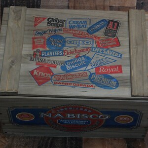 Vintage Nabisco Wood Crate, Vintage Storage Crate,wood Crate With Metal ...