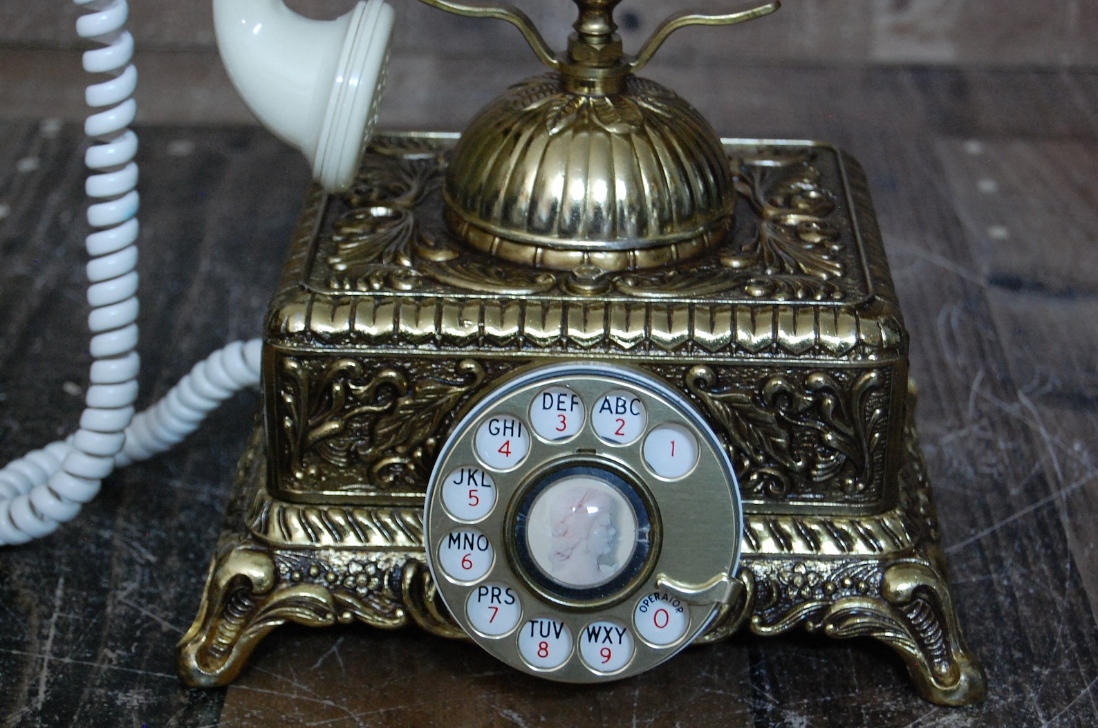 Vintage Telephone French Rotary Phone All Brass Fully - Etsy