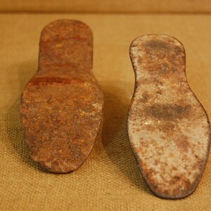 Vintage Pair Shoe Cobbler Iron Shoe Forms, Metal Shoe Forms for Cobbler ...