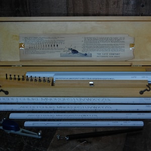 Vintage Lutz Drafting Lettering Set Drafting Tools Complete - Etsy