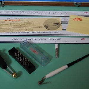 Vintage Lutz Drafting Lettering Set, Drafting Tools, Complete Drafting ...
