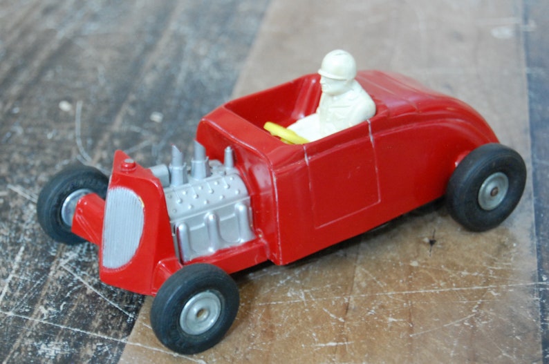 Vintage Saunders Hot Rod Car Friction Toy Red 1950's Toy - Etsy