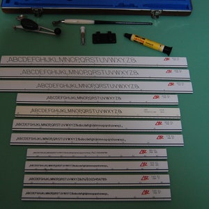 Vintage Lutz Drafting Lettering Set Drafting Tools Complete - Etsy