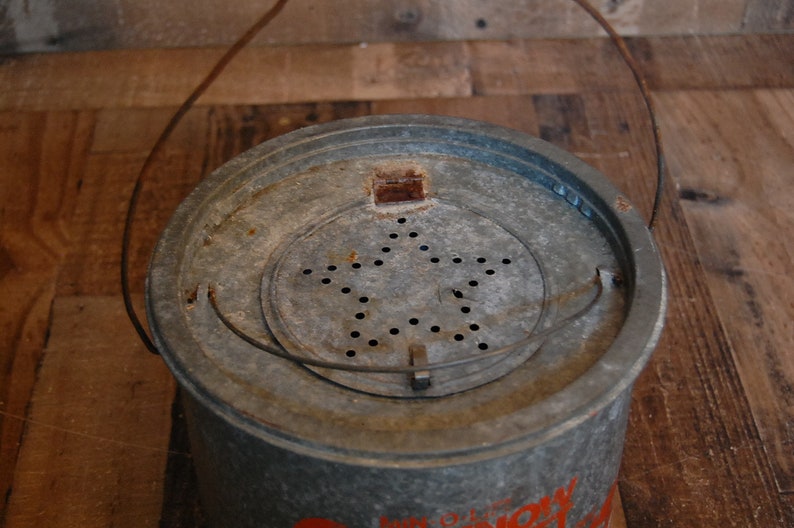 Vintage Fishing Bait Bucket Vintage Minnow Bucket Great - Etsy